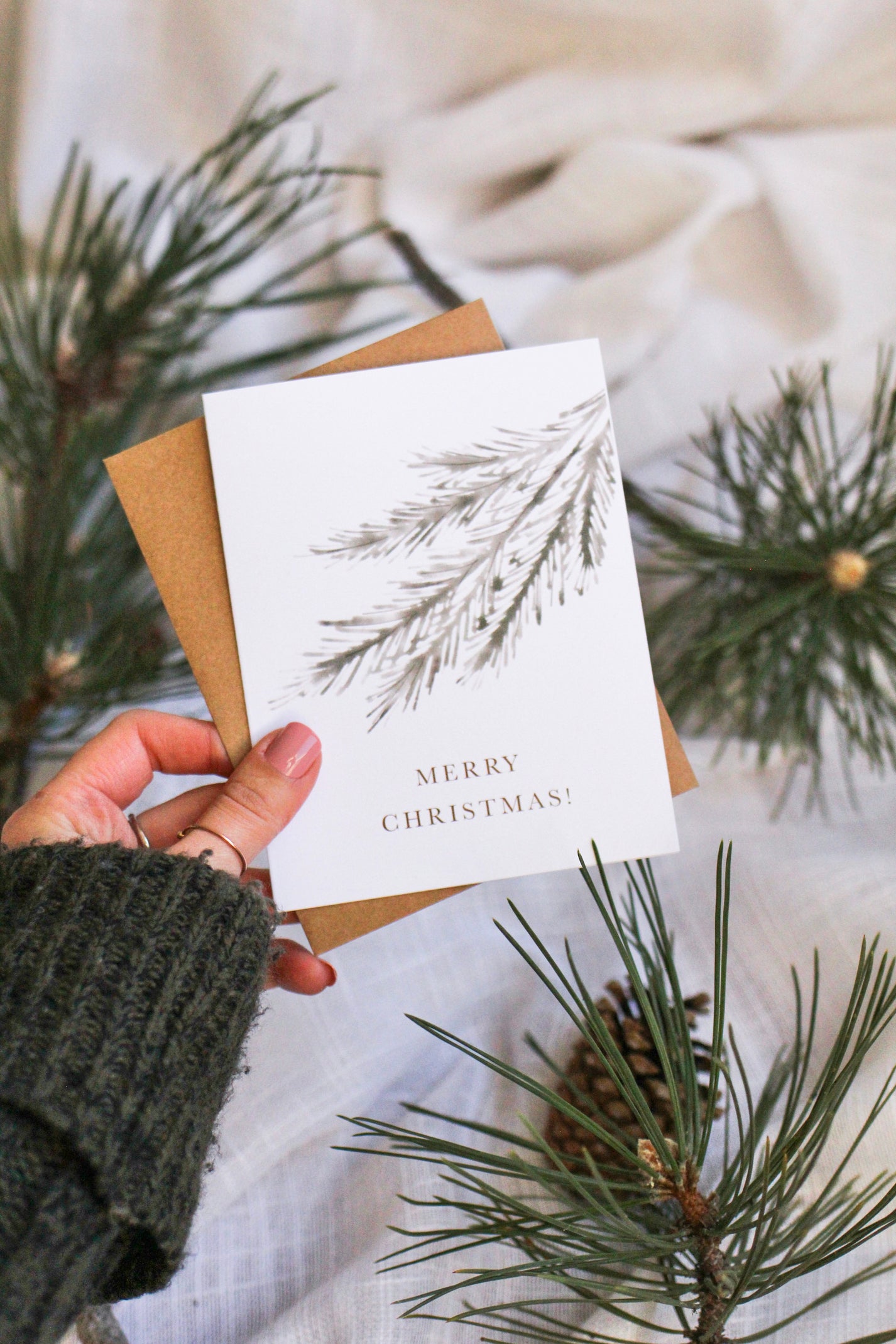 "Merry Christmas" | Earthy Christmas Cards – Bella Marketplace