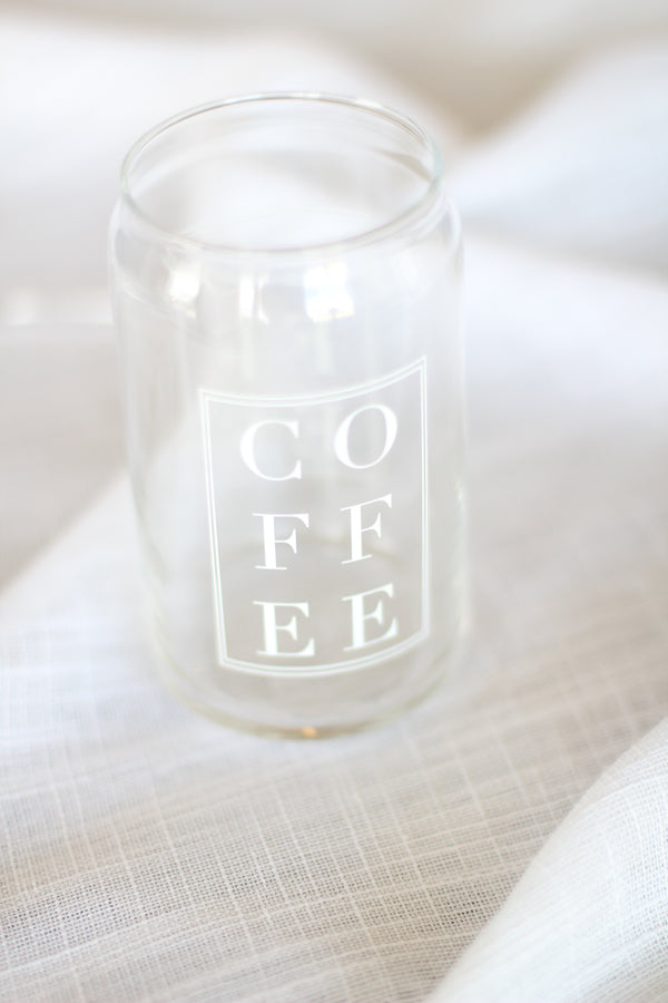 Modern + Minmalist Drinkware | 16 oz. COFFEE Can Glass | Perfect for ...