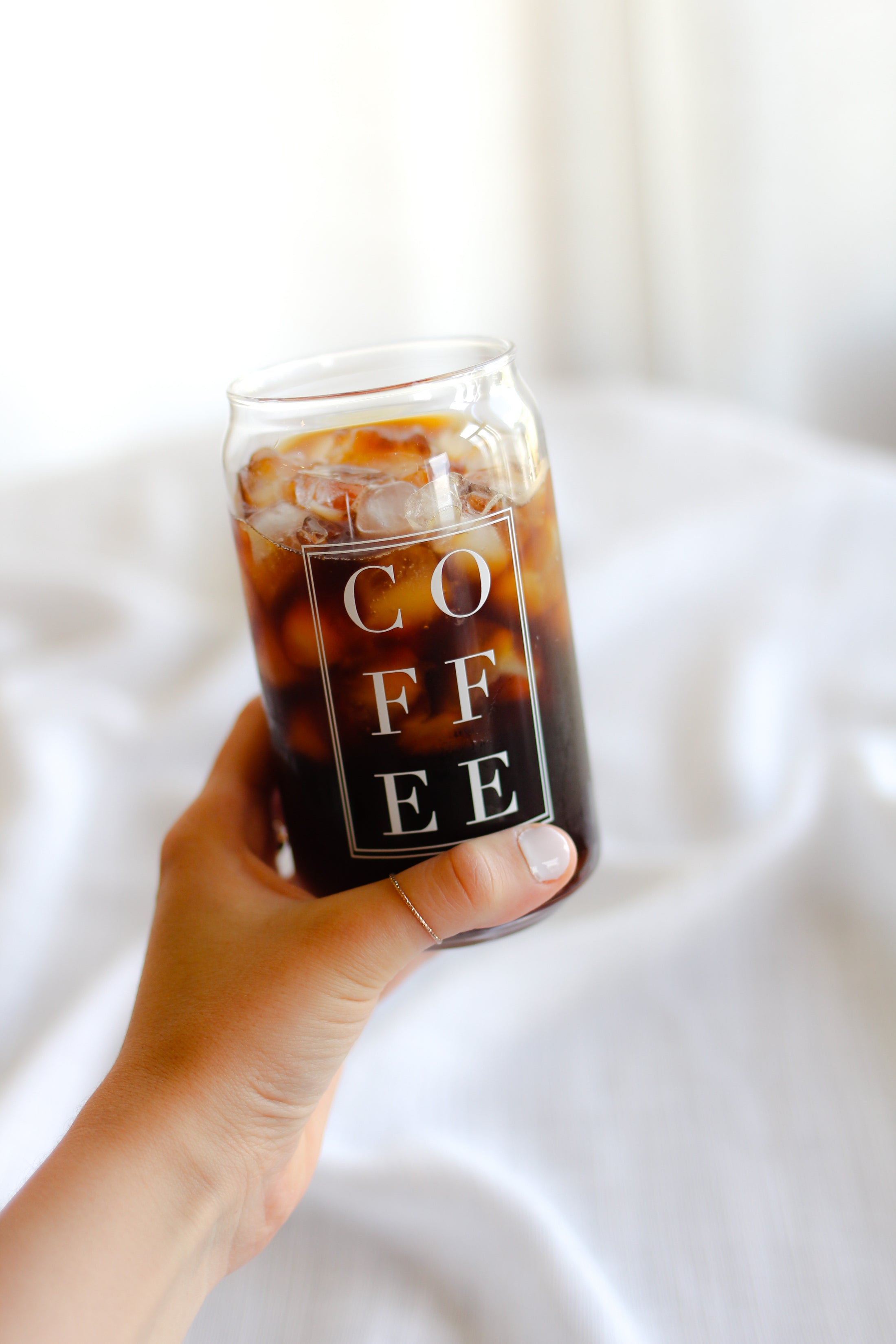 Modern + Minmalist Drinkware | 16 oz. COFFEE Can Glass | Perfect for ...