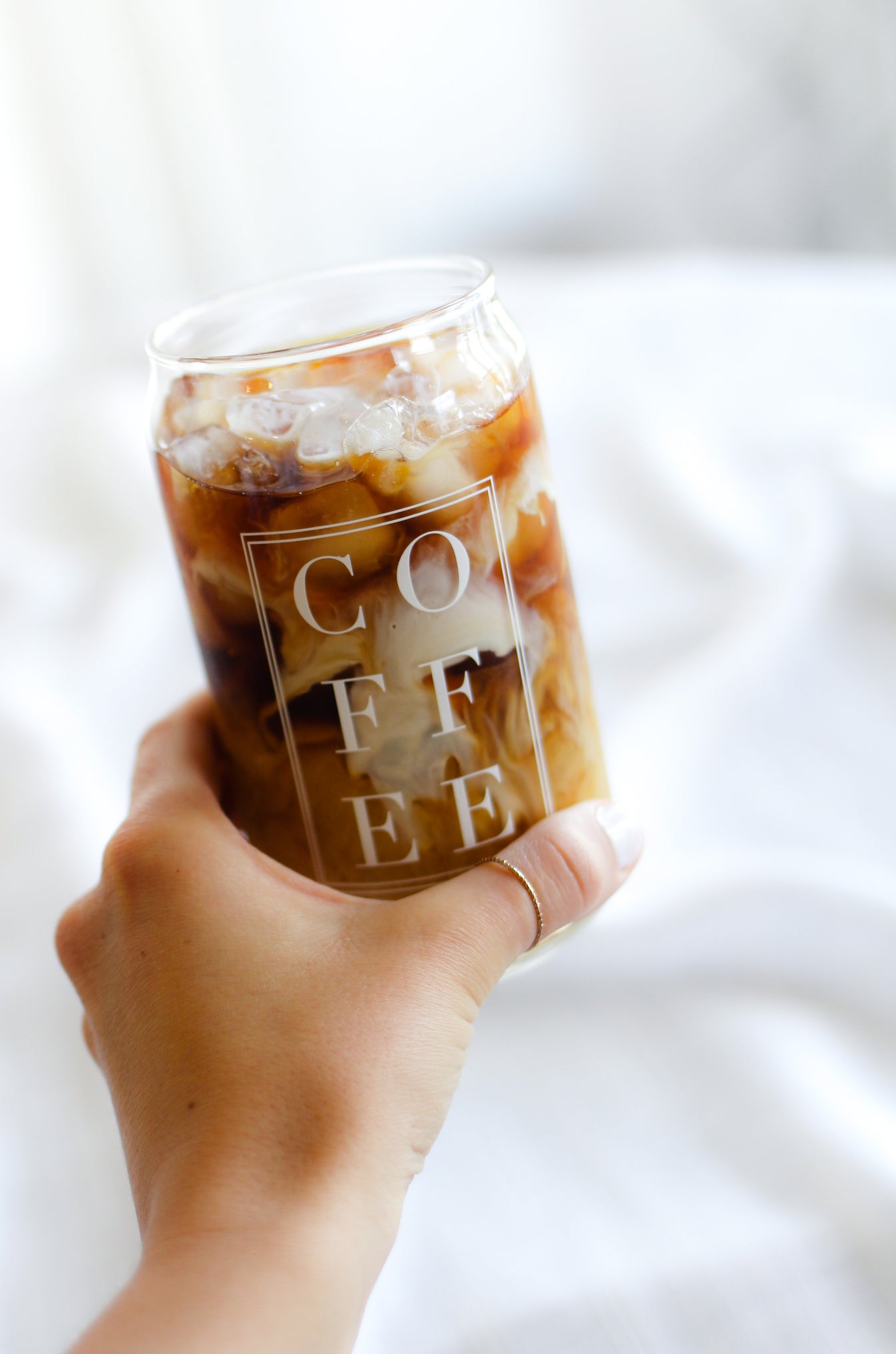 Modern + Minmalist Drinkware | 16 oz. COFFEE Can Glass | Perfect for ...