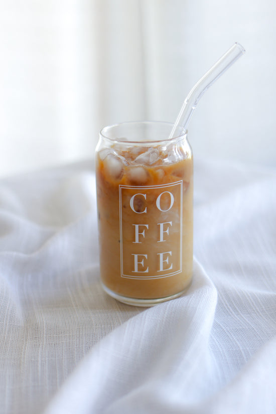 Modern + Minmalist Drinkware | 16 oz. COFFEE Can Glass | Perfect for ...