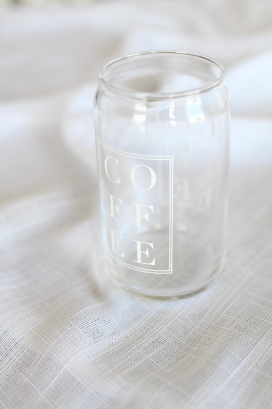 Modern + Minmalist Drinkware | 16 oz. COFFEE Can Glass | Perfect for ...